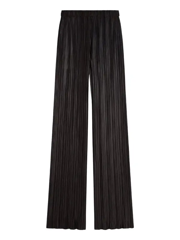 Phoebe Philo Pleated Wide-leg Trousers - Black