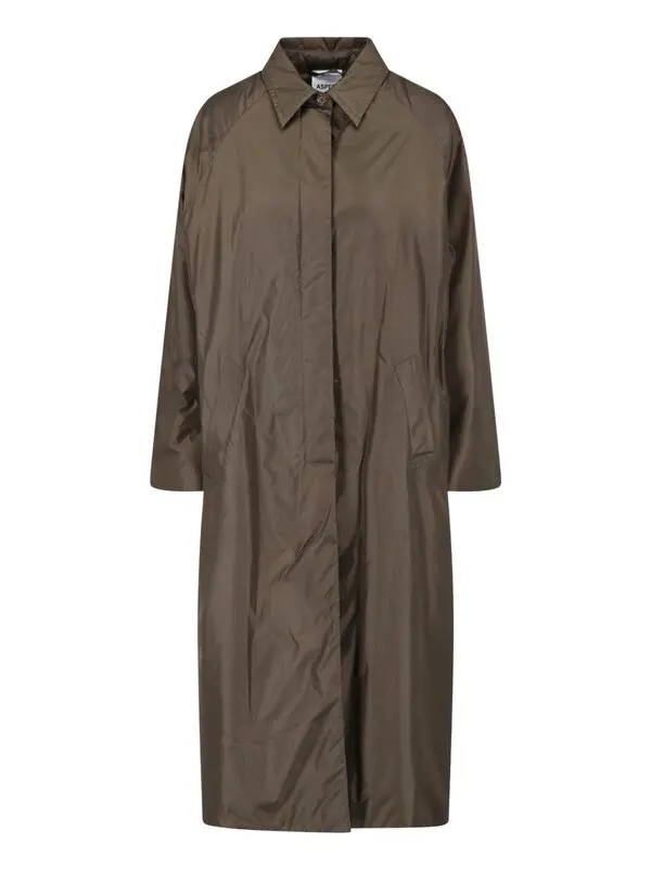 Aspesi 100% Polyamide Collared Utility Jacket - Green