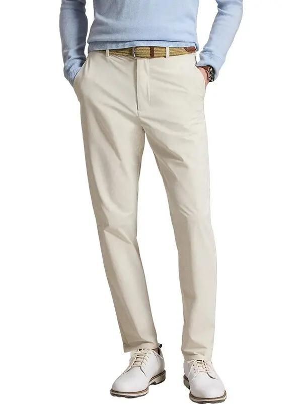 Ralph Lauren Tailored Fit Performance Trousers - Stone Pebble
