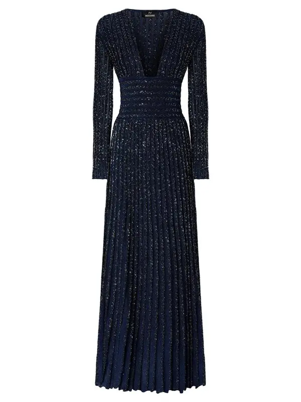 Missoni Sequin Textured Maxi Dress - Navy Blue