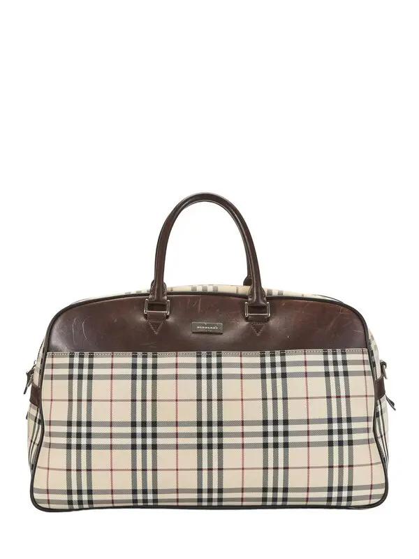 Burberry House Check Canvas Bowler - Brown