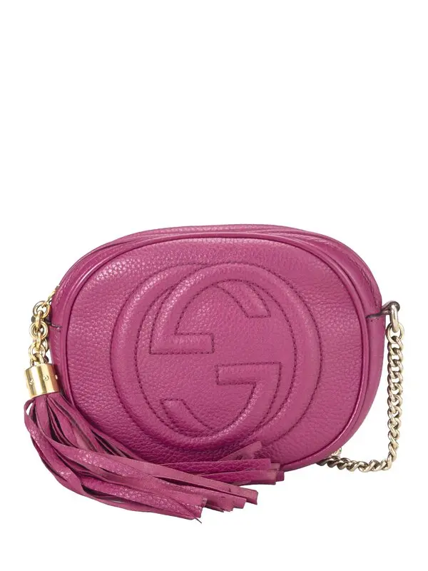 Gucci Soho Round Chain Crossbody Mini - Pink