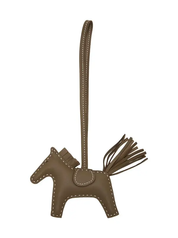 Hermès Etoupe Milo Rodeo Bag Charm Pm - Grey