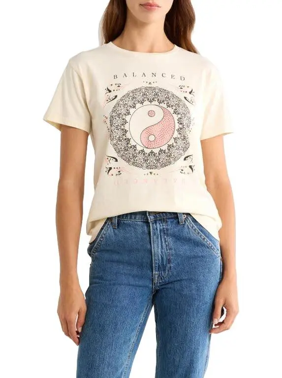 Lucky Brand Balanced Graphic T-shirt - Whitecap Gray