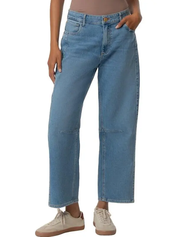 Kut From The Kloth Ashton High Waist Crop Barrel Jeans - Dynamic