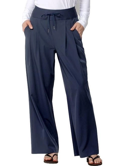 SINGLE STITCH Everyday Wide Leg Pleated Pants - Ink Blue