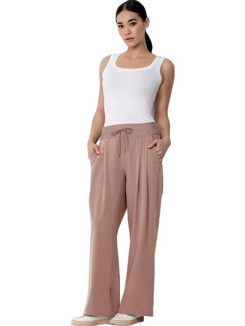 SINGLE STITCH Everyday Wide Leg Pleated Pants - Twilight Mauve