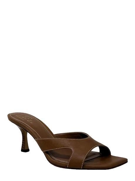 SHU SHOP Fargo Square Toe Slide Sandal - Brown
