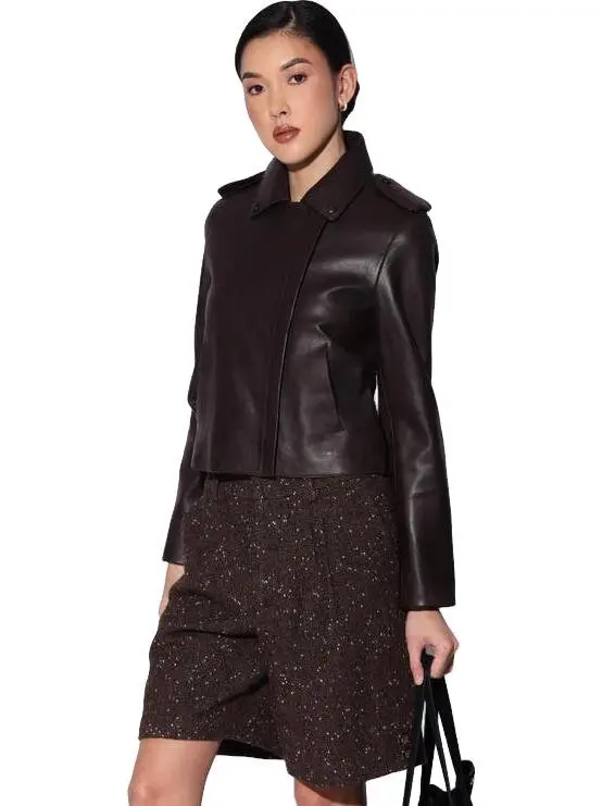 Walter Baker Trevor Leather Jacket - Mocha