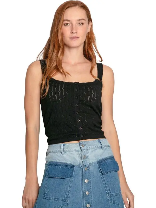 BELLE & BLOOM Cloudlight Cashmere Blend Tank - Black
