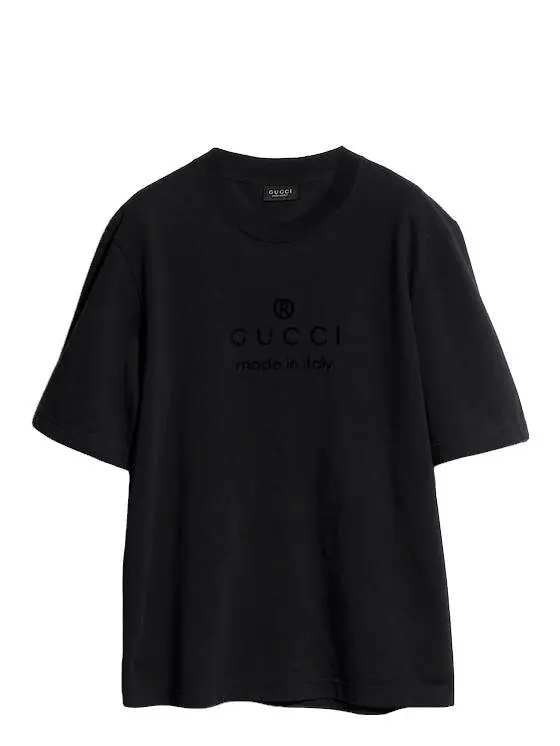 Gucci Cotton Jersey T-shirt With Print - Black