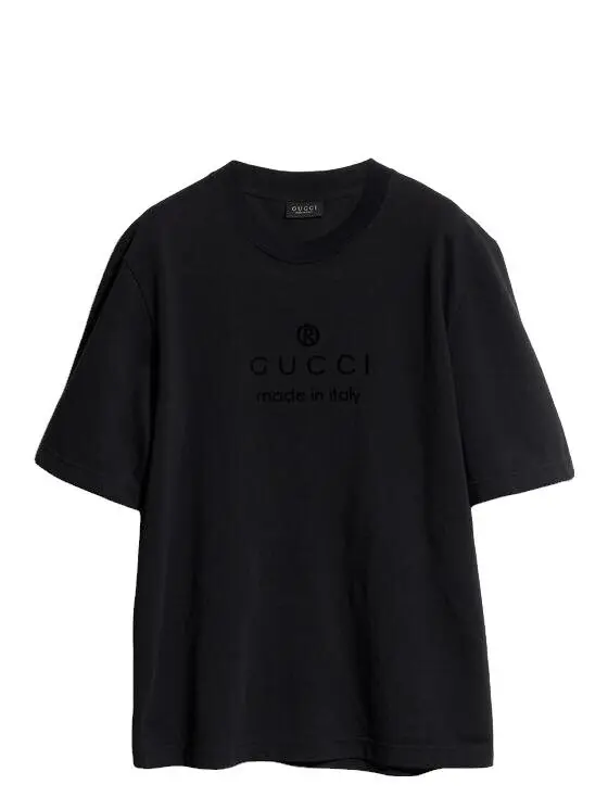 Gucci Cotton Jersey T-shirt With Print - Black