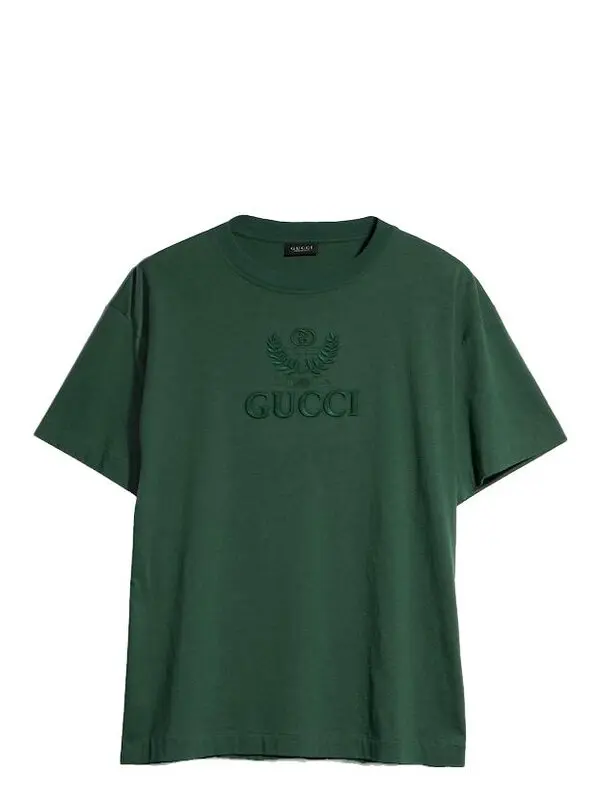 Gucci Cotton Jersey T-shirt With Embroidery - Green