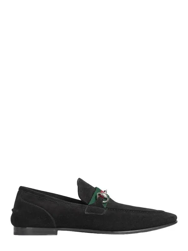 Gucci Suede Horsebit Loafer - Black