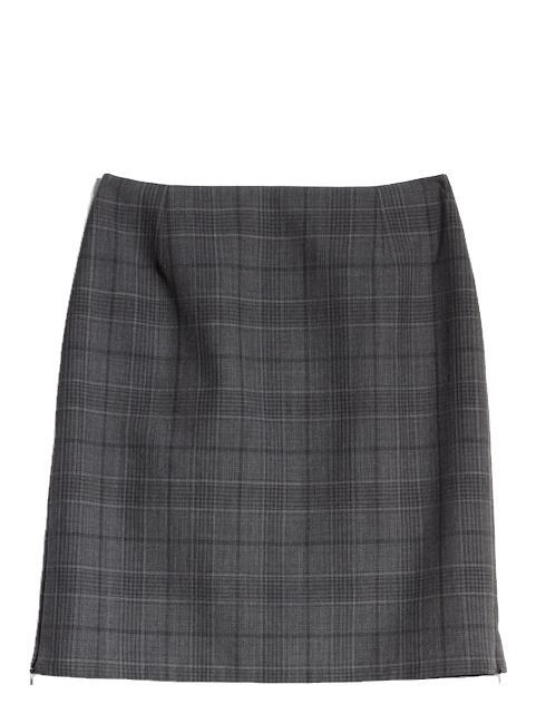 Gucci Checked Fine Wool Mini Skirt - Black