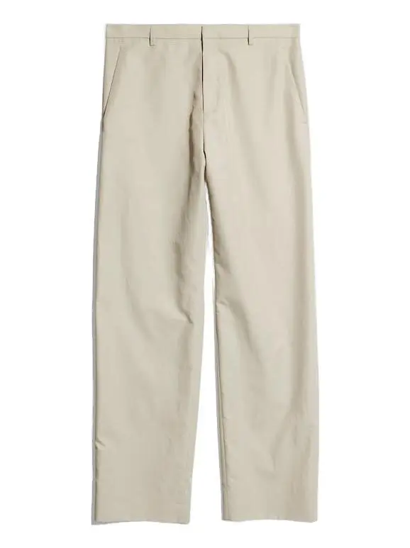 Gucci Lightweight Cotton Nylon Twill Pants With Crest Embroidery - Green