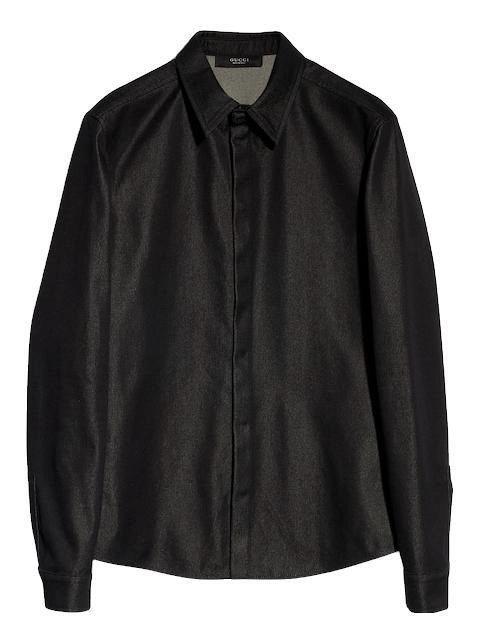 Gucci Cotton Silk Shirt With Embroidery - Black