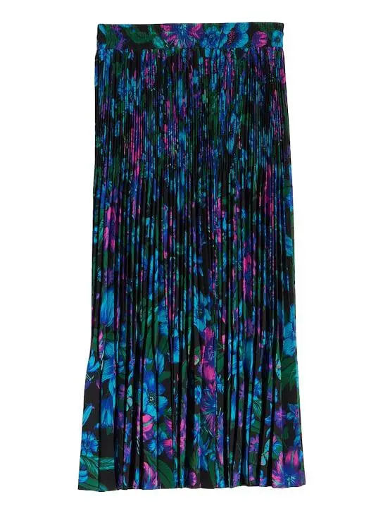 Gucci Printed Silk Crêpe De Chine Midi Skirt - Purple
