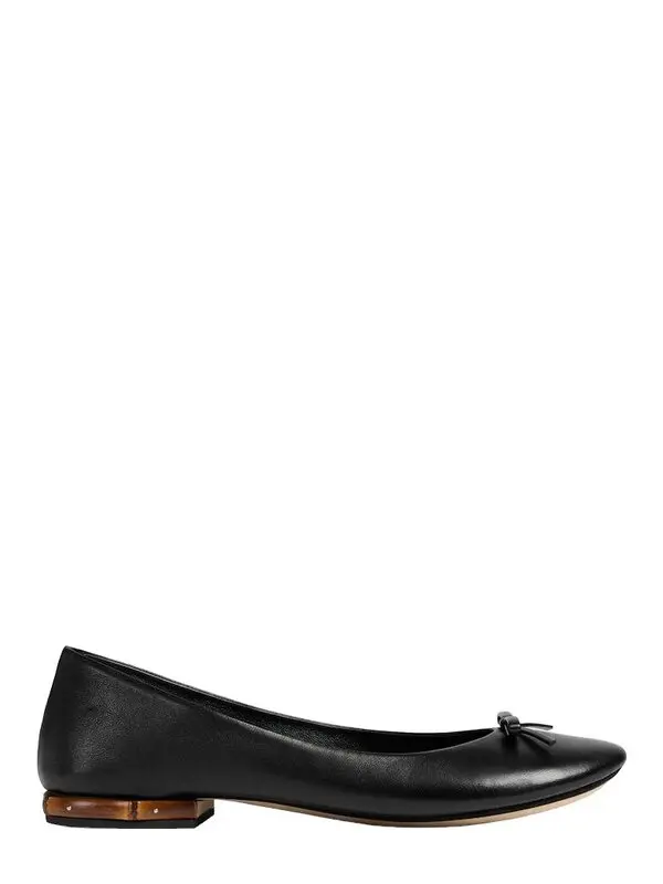 Gucci Bamboo Trim Ballerina Flats - Black