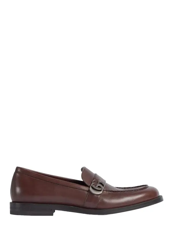 Gucci Loafer With Double G Hardware - Brown