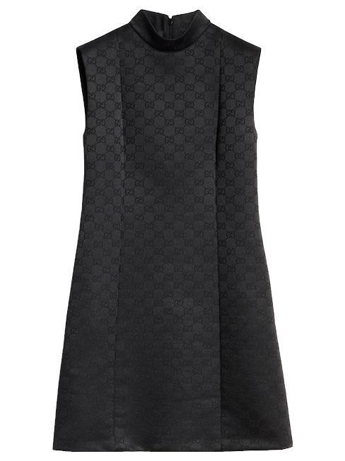Gucci Gg Viscose Jacquard Sleeveless Dress - Black