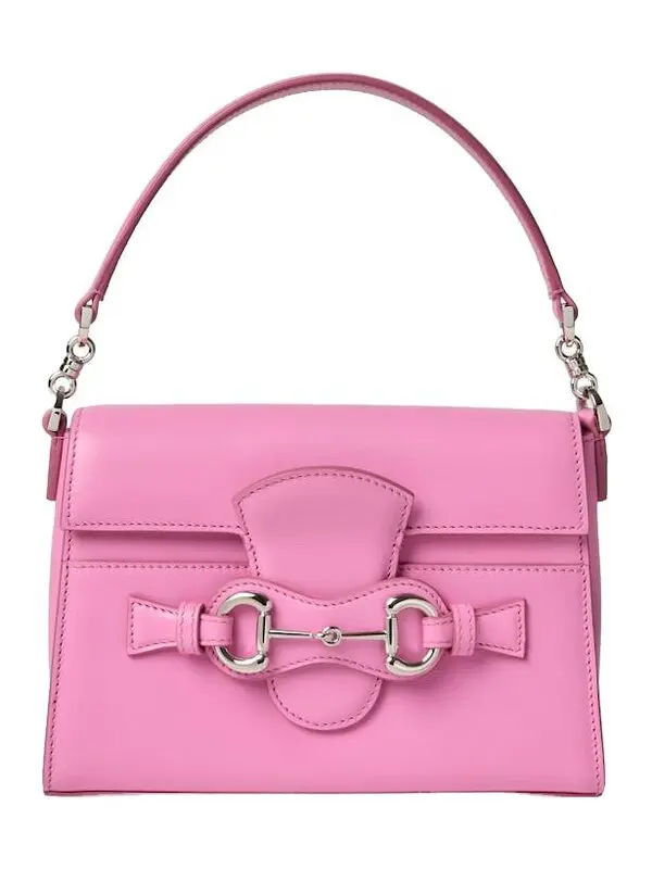 Gucci Horsebit Duomo Small Top Handle Bag In Leather - Pink