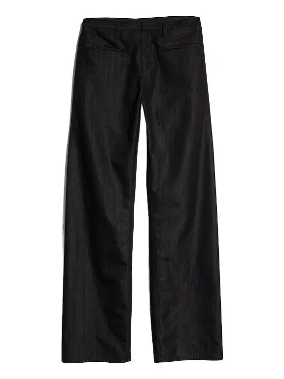 Gucci Loose Fit Cotton Blend Denim Pants - Black