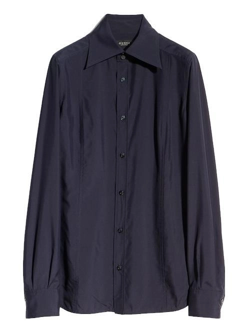Gucci Silk Poplin Shirt - Blue