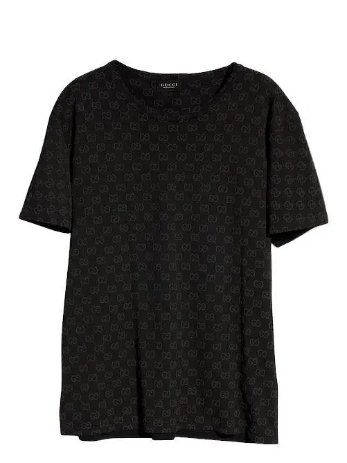 Gucci Printed Cotton Jersey T-shirt - Black