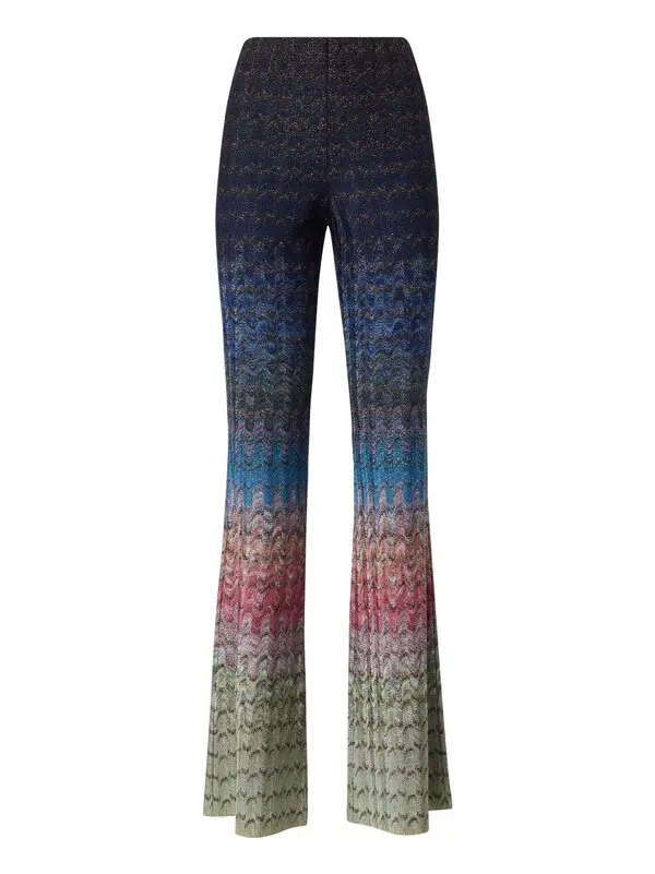 Missoni Dégradé Viscose Lamé Flare Trousers - Multicoloured
