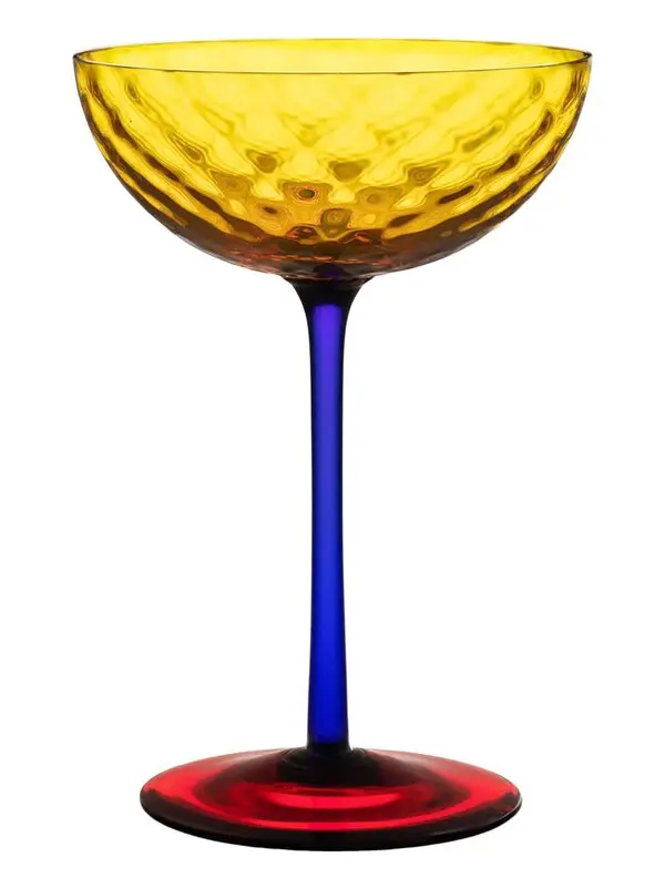 Dolce & Gabbana Hand-blown Murano Champagne Glass With Balloton Pattern - Multicolor