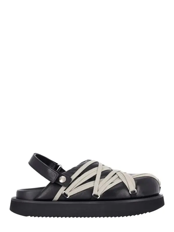 Rick Owens Padded Megalace Platform Mules - Black