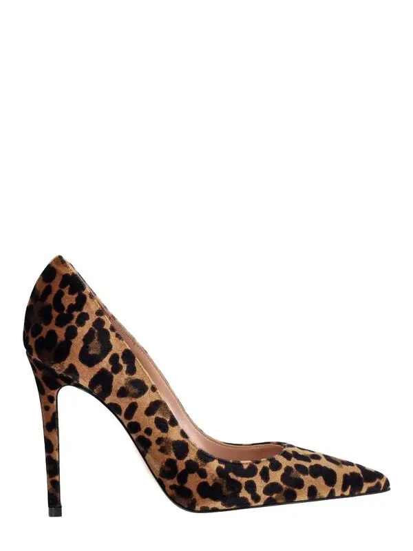 GIANVITO ROSSI 105" Leopard Print Velvet Pumps - Multi