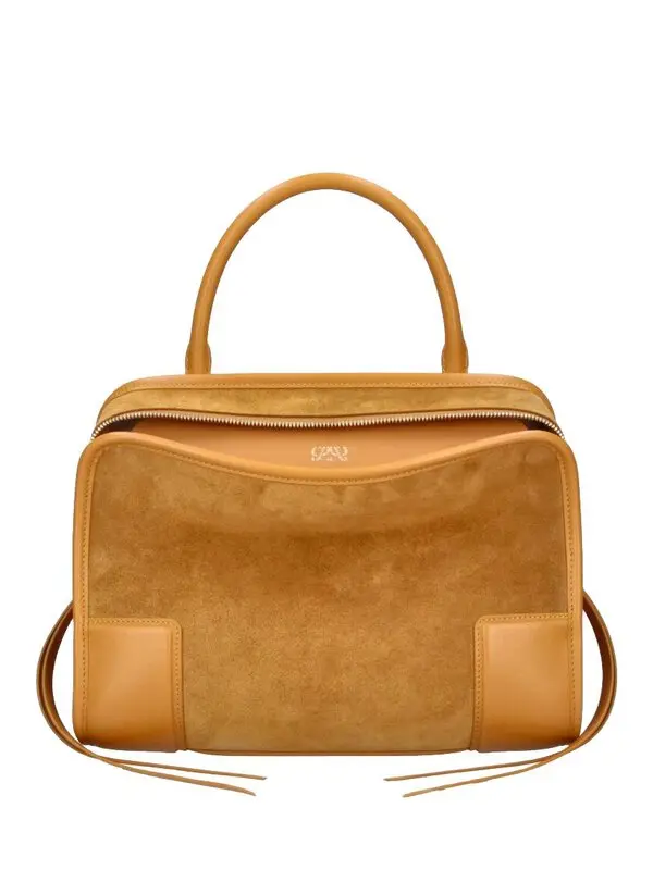 Loewe Amazona 180 Medium Suede Bag - Yellow