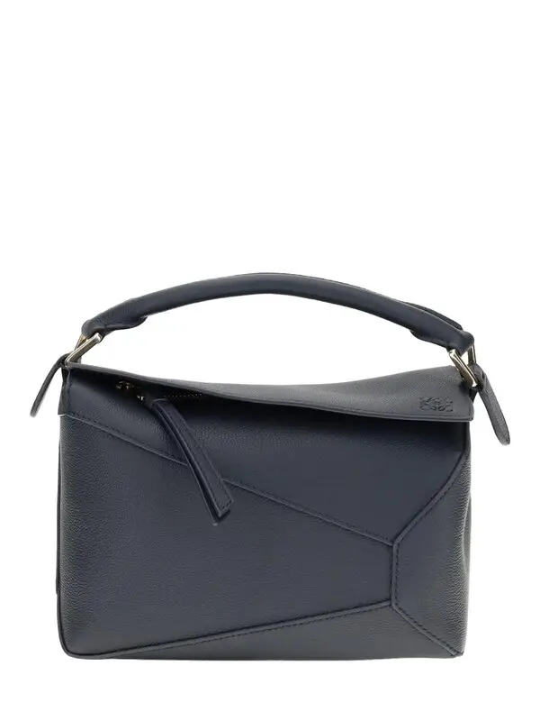 Loewe Small Grained Leather Puzzle Handbag - Blue
