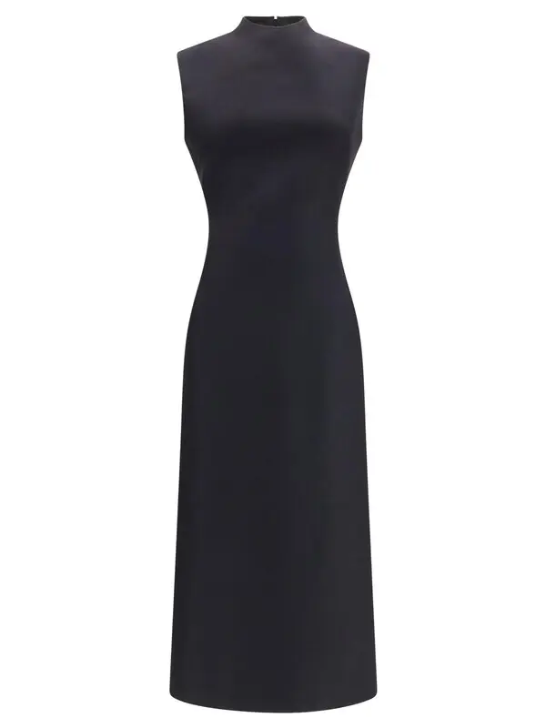 MAISON MARGIELA Sleeveless Virgin Wool Midi Dress - Black