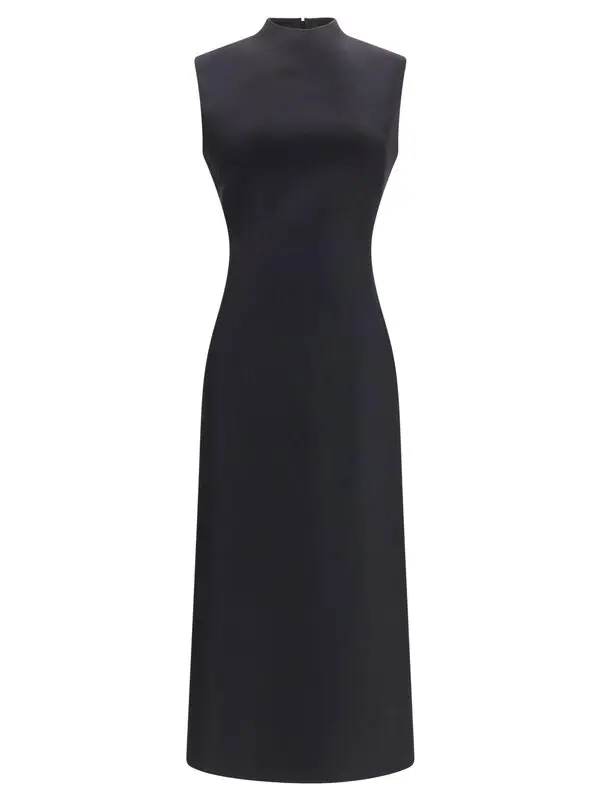 MAISON MARGIELA Sleeveless Virgin Wool Midi Dress - Black