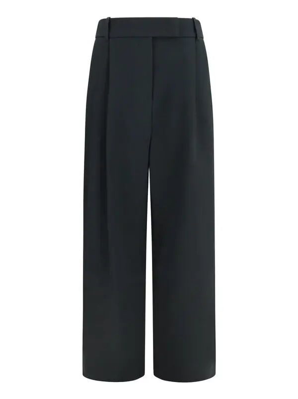 Giorgio Armani High-waisted Wide-leg Tailored Pants - Black