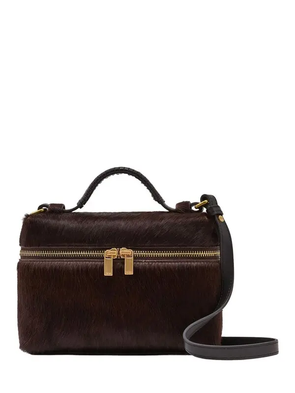 REISS Ines Vanity Crossbody Bag - Chocolate