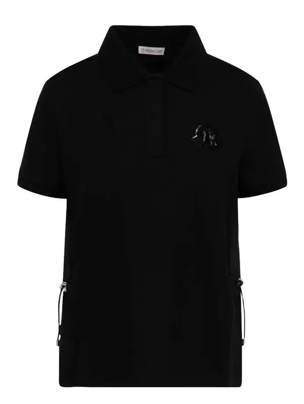 Moncler Logo-patch Polo Top - Black