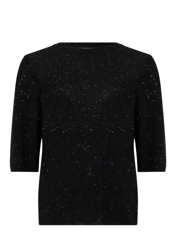 Fabiana Filippi Sparkle Three-quarter Sleeve Top - No