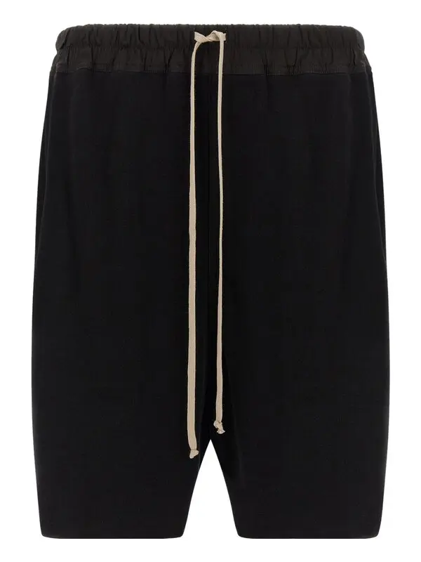 Rick Owens Bermuda Shorts With Elastic Waistband - Black