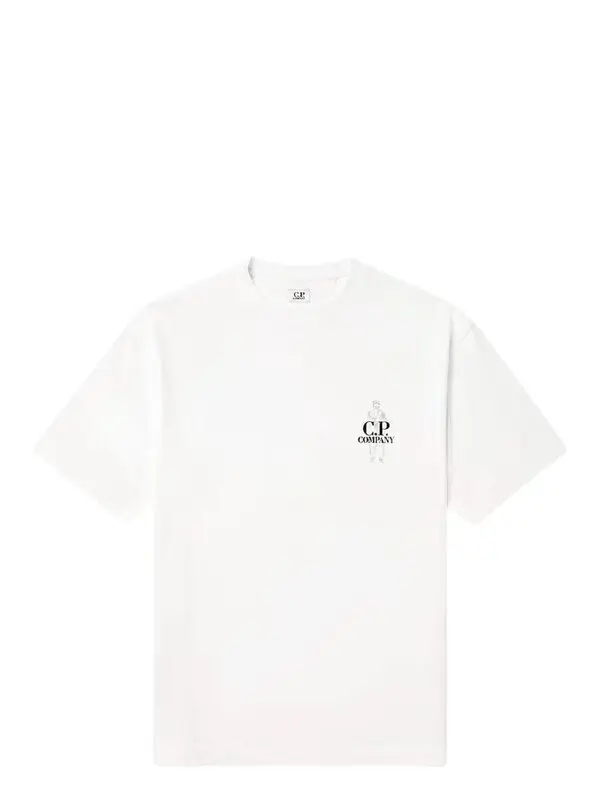 C.P. COMPANY 30/1 Jersey Short Sleeve Comfort Logo T-shirt - White