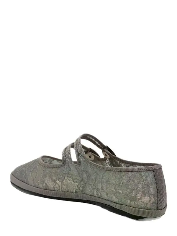 GONDOLINA Pulcinella Lace-mesh Ballet Flats - Grey