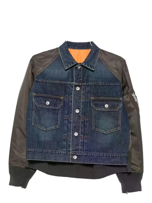 Sacai Zip-pocket Paneled Jacket - Blue