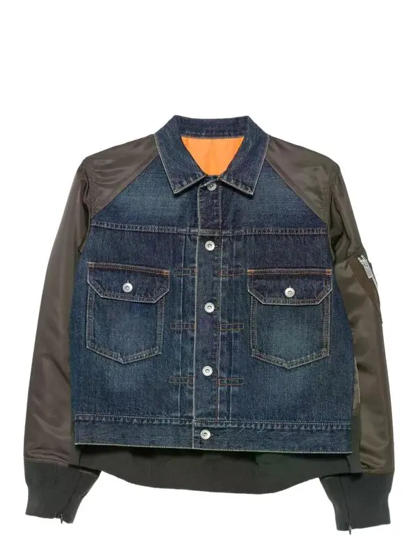 Sacai Zip-pocket Paneled Jacket - Blue