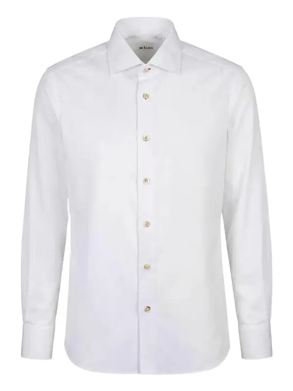 Kiton Long-sleeve Cotton Shirt - White