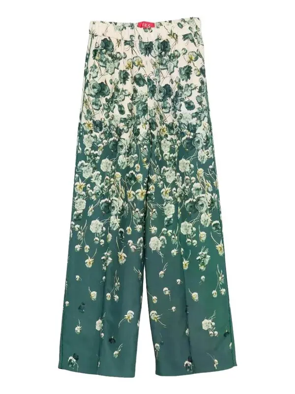 F.R.S FOR RESTLESS SLEEPERS Floral Print Palazzo Pants - Green