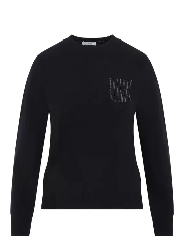 Peserico Embellished Wool Sweater - Blue