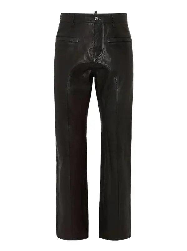 Dsquared2 Leather Twist Trousers - Black